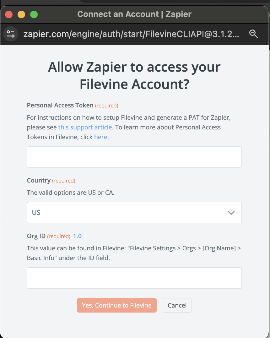 Upgrade/Migrate Filevine from a Legacy Version (API Keys) To Using PATs in Zapier – Vineskills