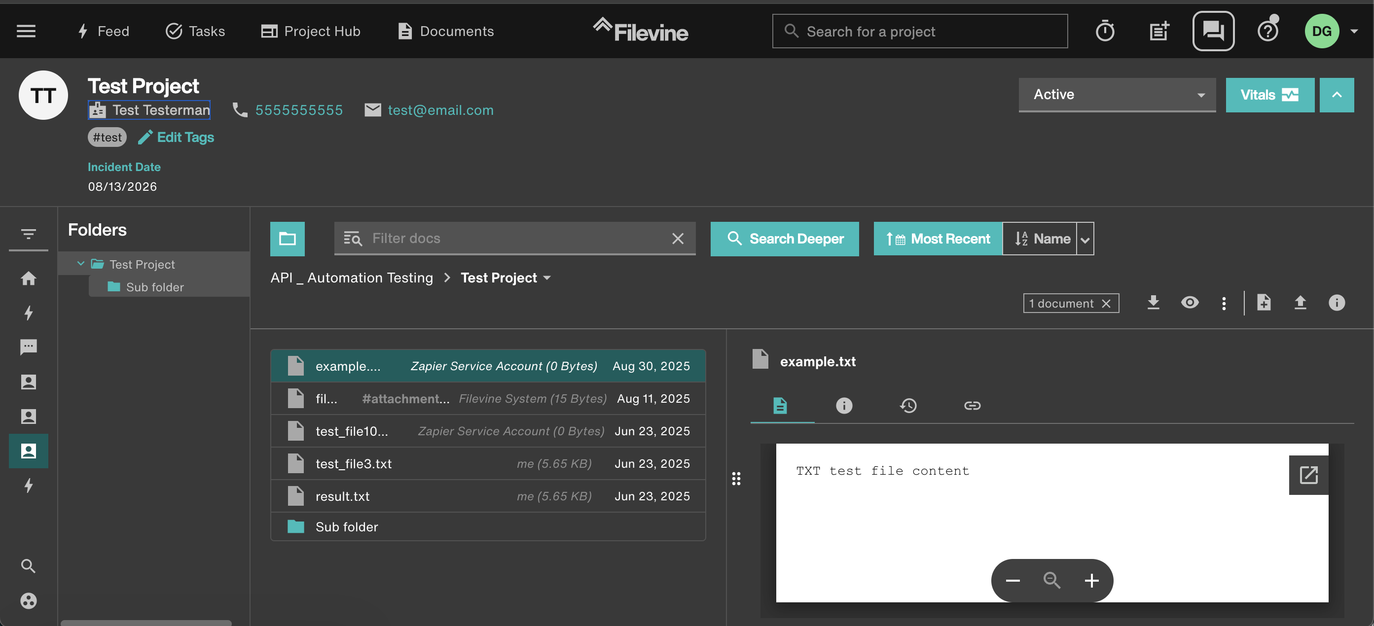 Uploading and Fetching Documents in Filevine – Vineskills